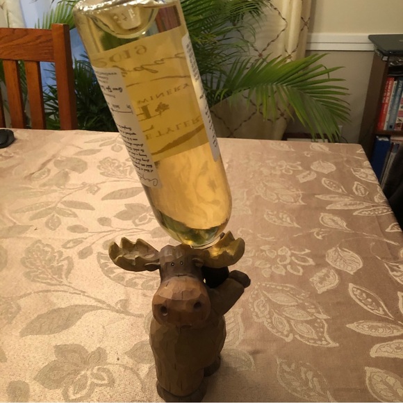 Accents | Moose Adirondack Rustic Wine Bottle Holder | Poshmark